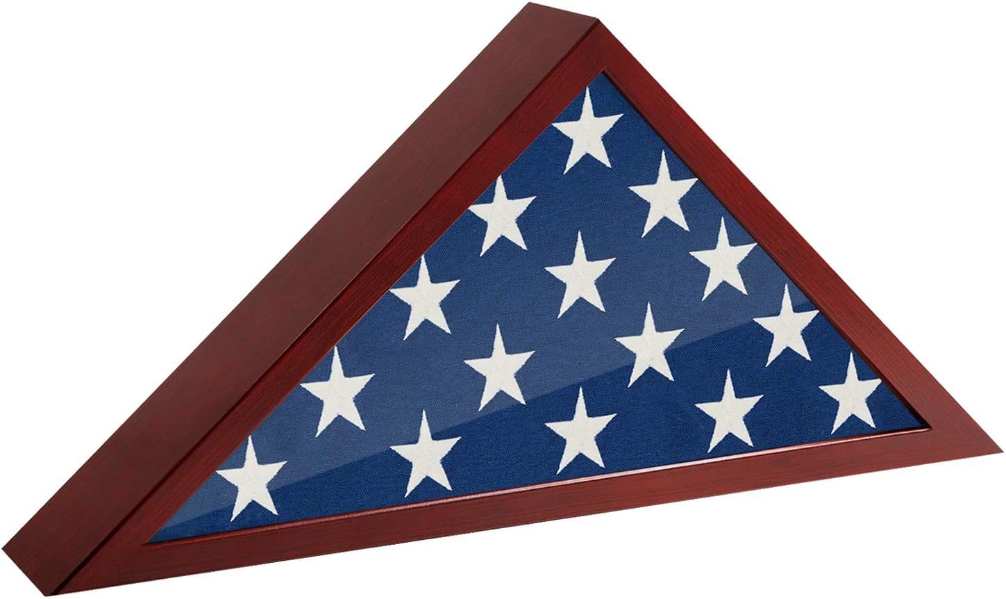 Amazon.com: Americanflat Mahogany Wrapped MDF Flag Case Frame | Fits a ...