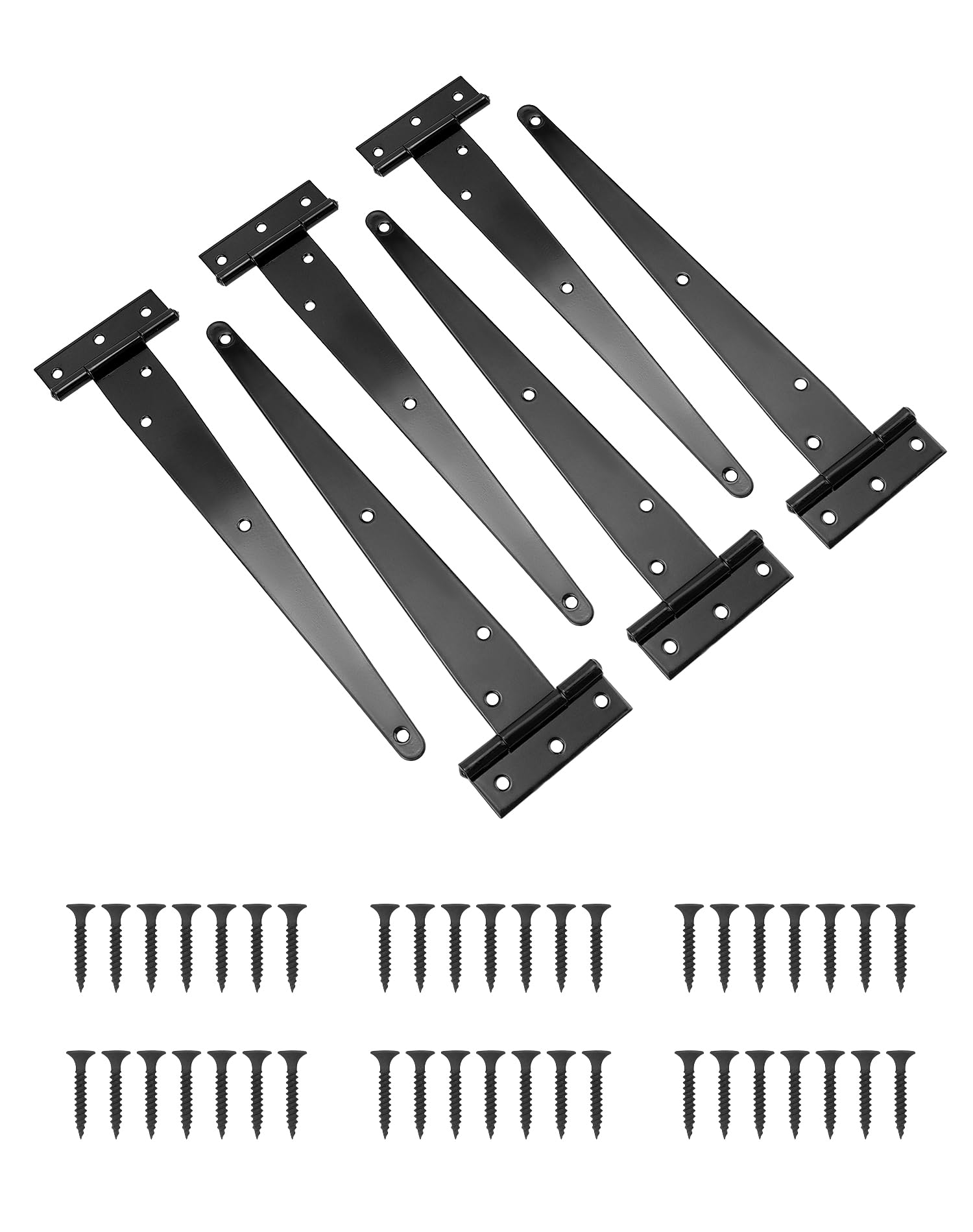 QWORK® 6Pcs T Hinges, Gate Hinges, Gate Hinges for Wooden Gates, 25Cm ...
