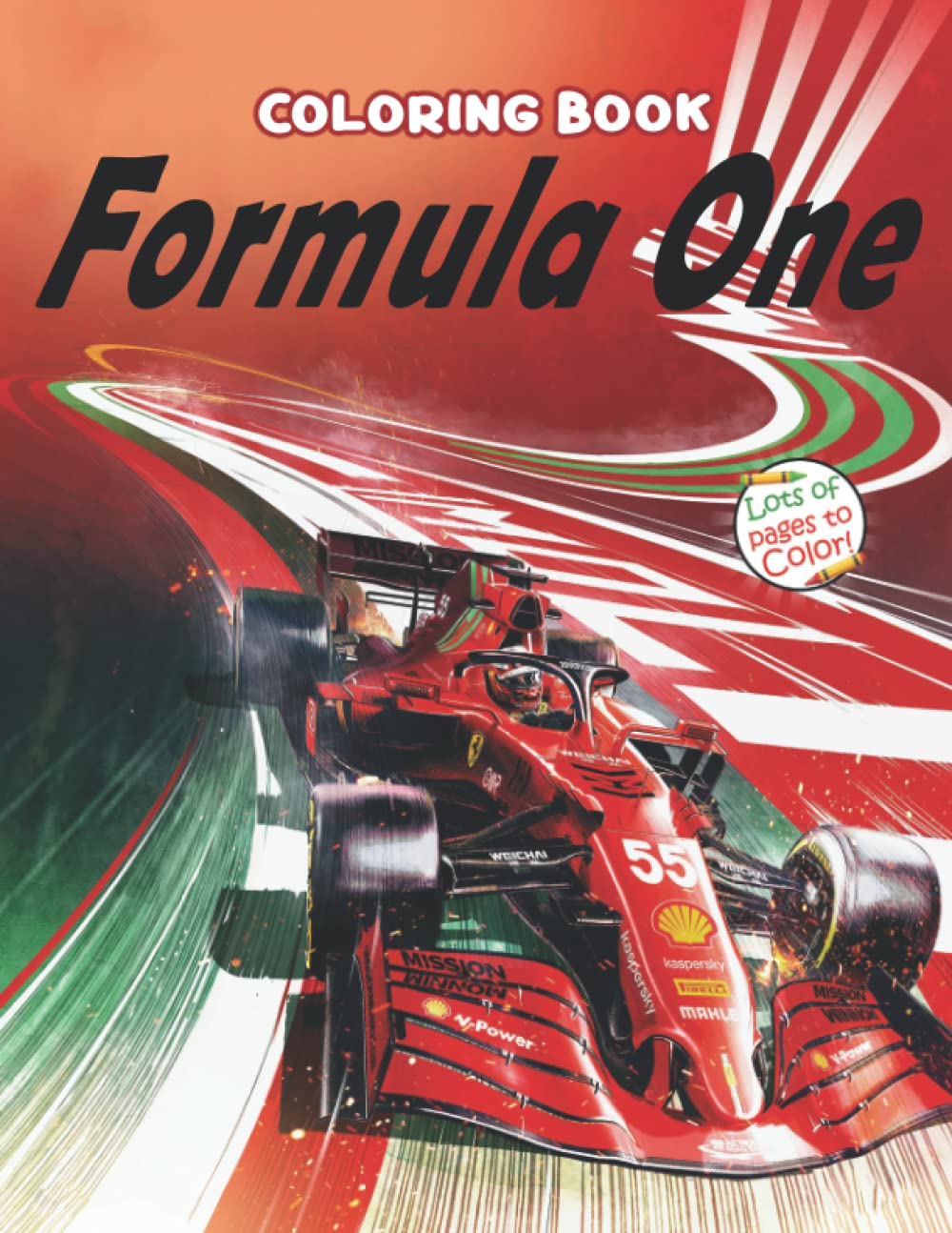 Buy Formula One Coloring Book: Racing Car Coloring Pages With 50+ High ...