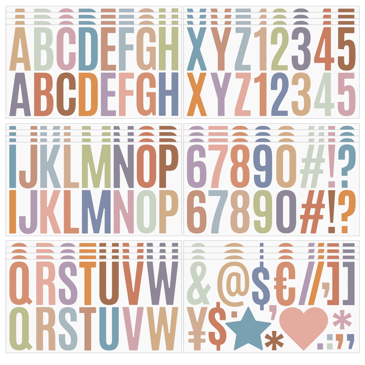 Amazon.com: 400 Pieces 24 Sheet Large Boho Letter Stickers 2.5 Inch ...