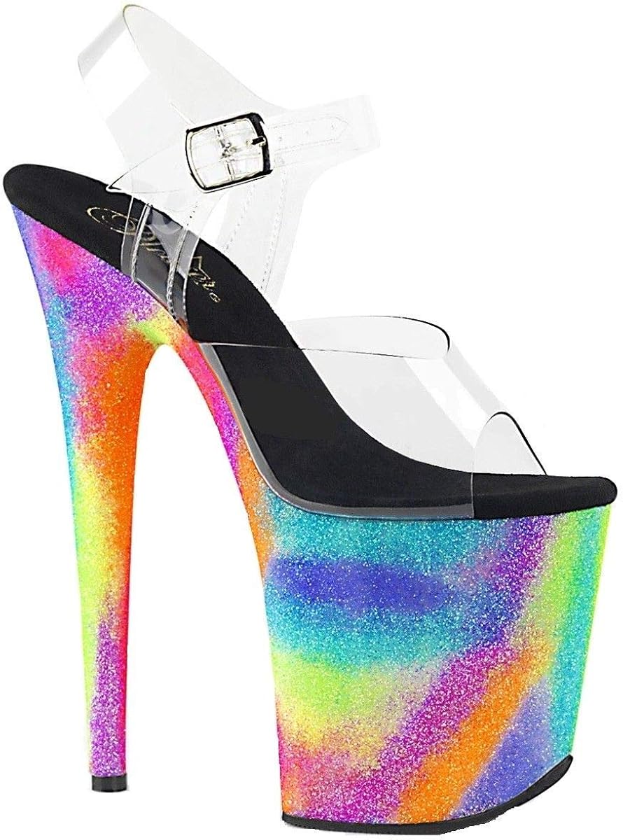 Amazon.com | Pleaser Women's Flamingo-808GXY Ankle-Strap Sandal ...