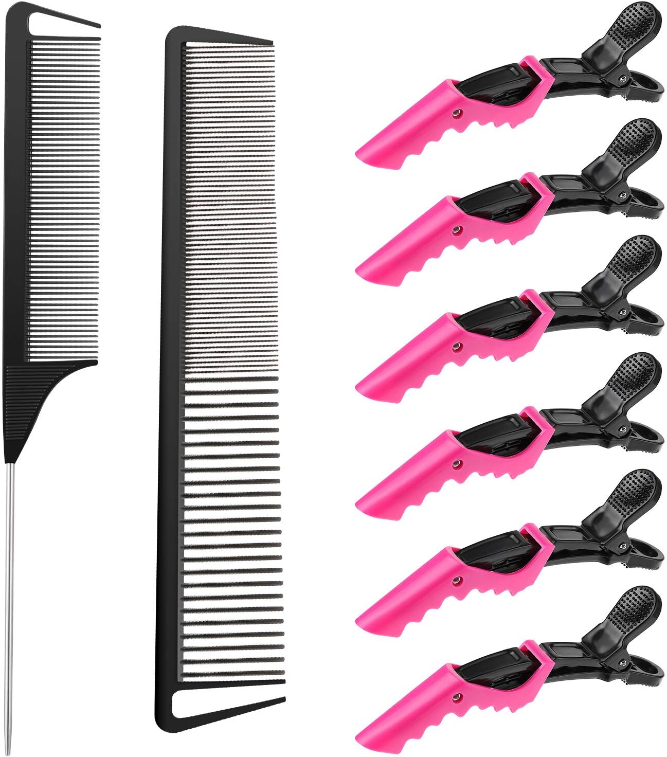 Amazon.com : 12 Pieces Hair Brush Set, Nylon Teasing Hair Brushes 3 Row ...