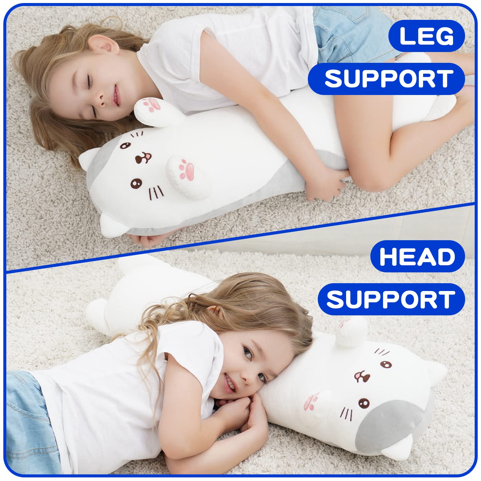 Snapklik.com : 27.5 Inch Cat Plush Hugging Kitty Pillow, Soft Giant ...