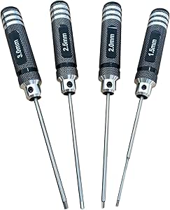 Amazon.com: 1.5mm 2.0mm 2.5mm 3.0mm Hex Screwdriver RC Tool Kit for RC Car Helicopter Multi-Axis ...
