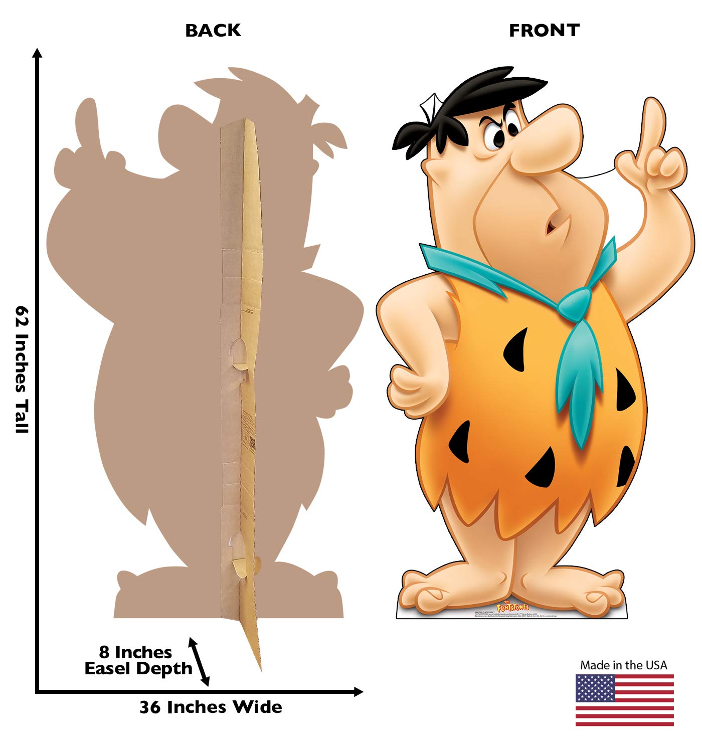 Advanced Graphics Fred Flintstone Life Size Cardboard Cutout Standup ...