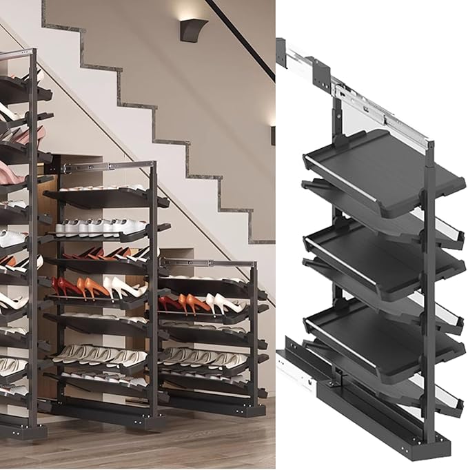 Amazon.com: Pull-Out Shoe Rack Organizer for Closet Shoe Cabinet ...