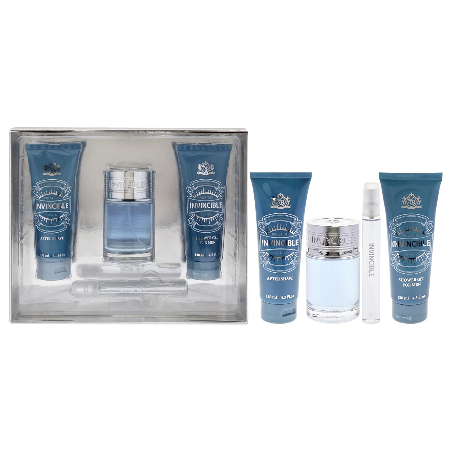 Amazon.com : New Brand Invincible by New Brand for Men - 4 Pc Gift Set ...
