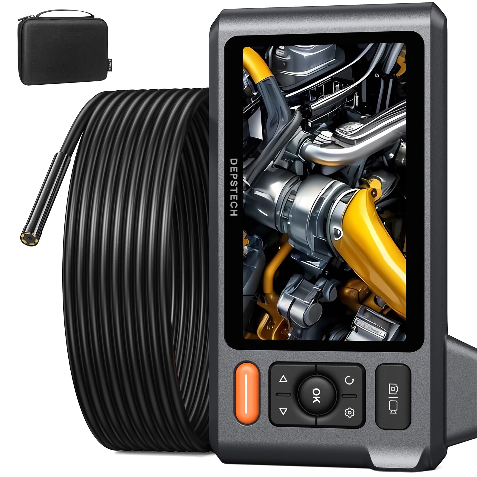 DEPSTECH DS520 5" IPS Screen Borescope Camera Tool, 0.25in Probe HD ...