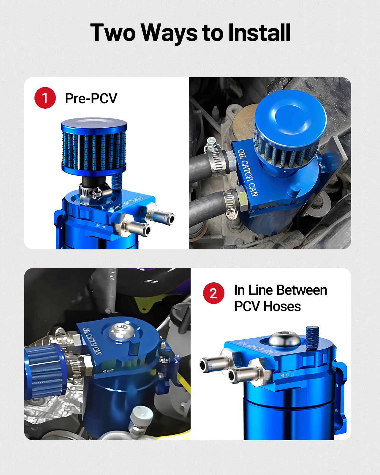 Snapklik.com : EVIL ENERGY Oil Catch Can, Universal Baffled Catch Can Kit