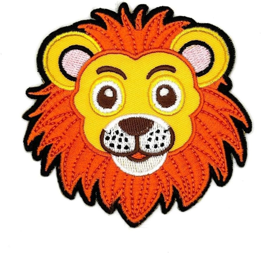 Amazon.com: 3.5" Lion Iron On Patch - Embroidered Lion Iron On Sew On ...