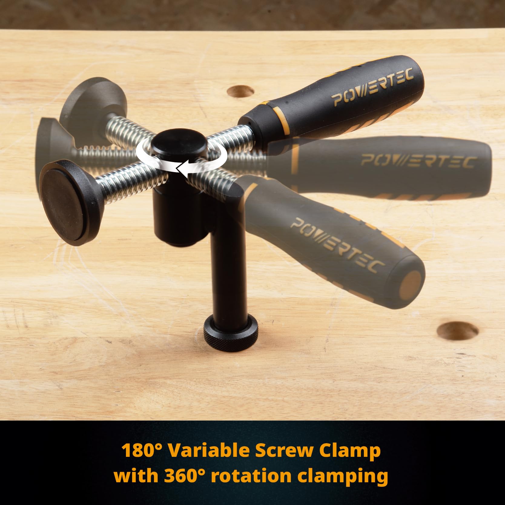 Snapklik.com : POWERTEC 71774-P2 180 Variable Screw Clamp