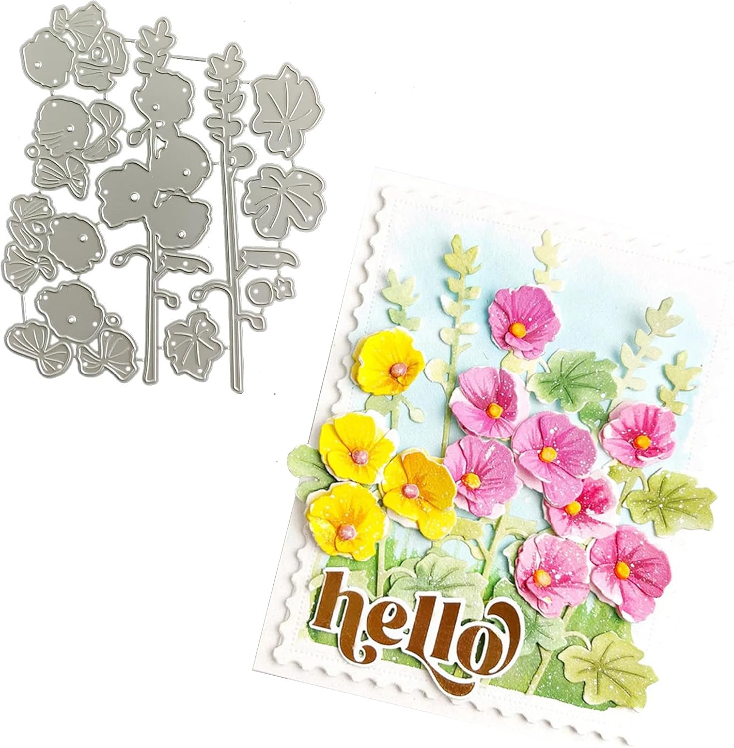 Amazon.com: Flower Leaf Die Cuts for Card Making,Flower Dies for Card ...