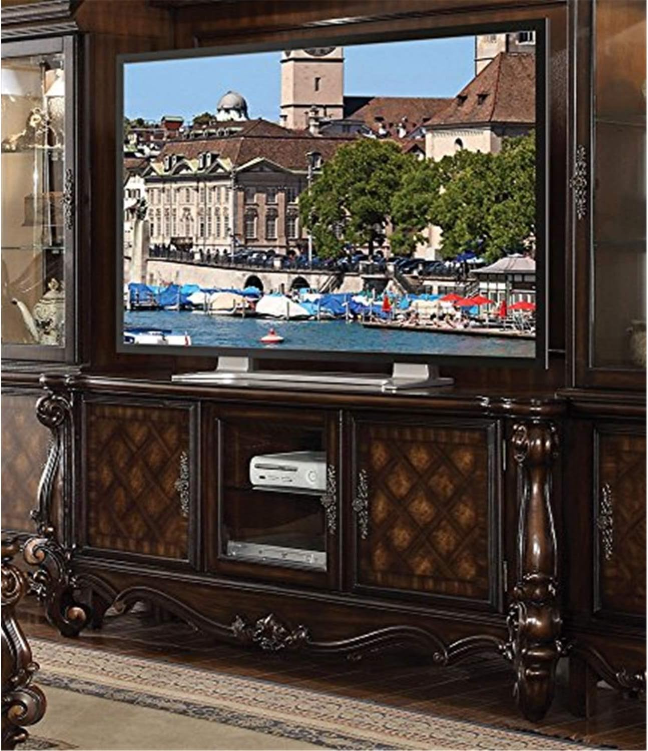 Amazon.com: ACME Vendome II Home-Entertainment-Centers, Cherry : Home ...