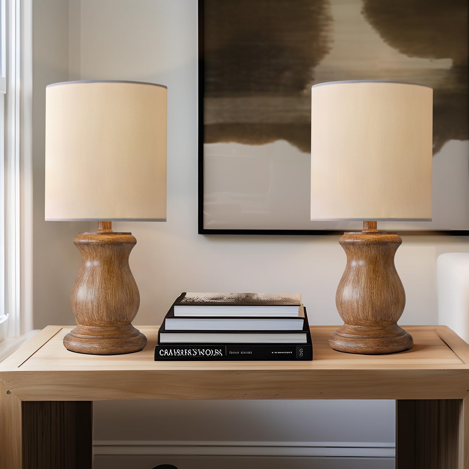 OYEARS 12.25'' Small Table Lamps Set of 2 for Bedroom Living Room ...