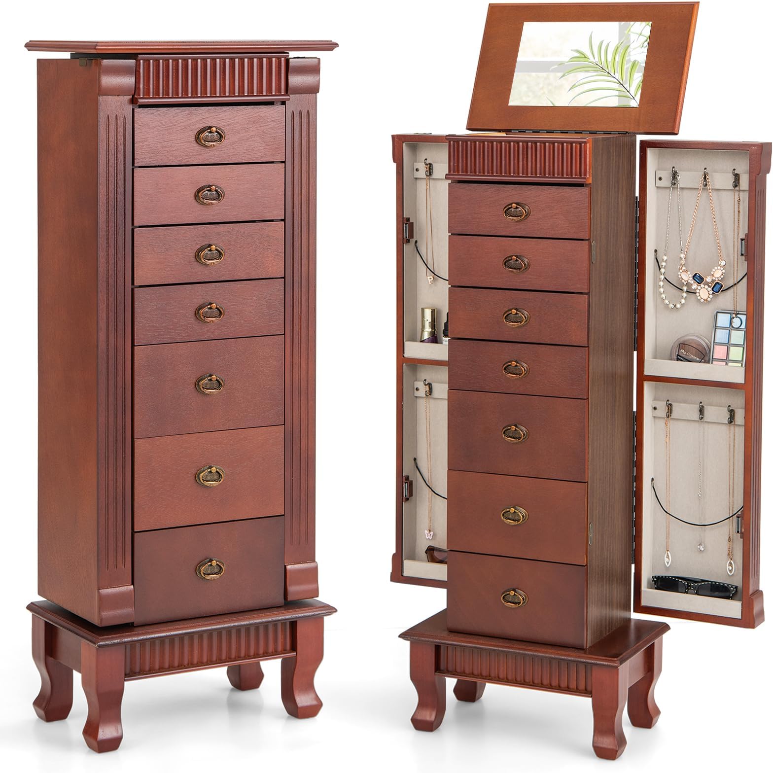 Amazon.com: Jewelry Cabinet Jewelry Chest Jewelry Armoire Wood Jewelry ...