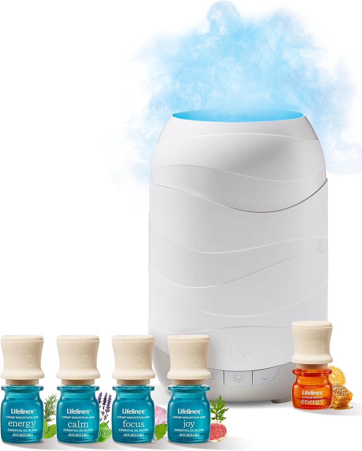 Amazon.com: Lifelines Waves Ultrasonic Essential Oil Diffuser with 4 ...