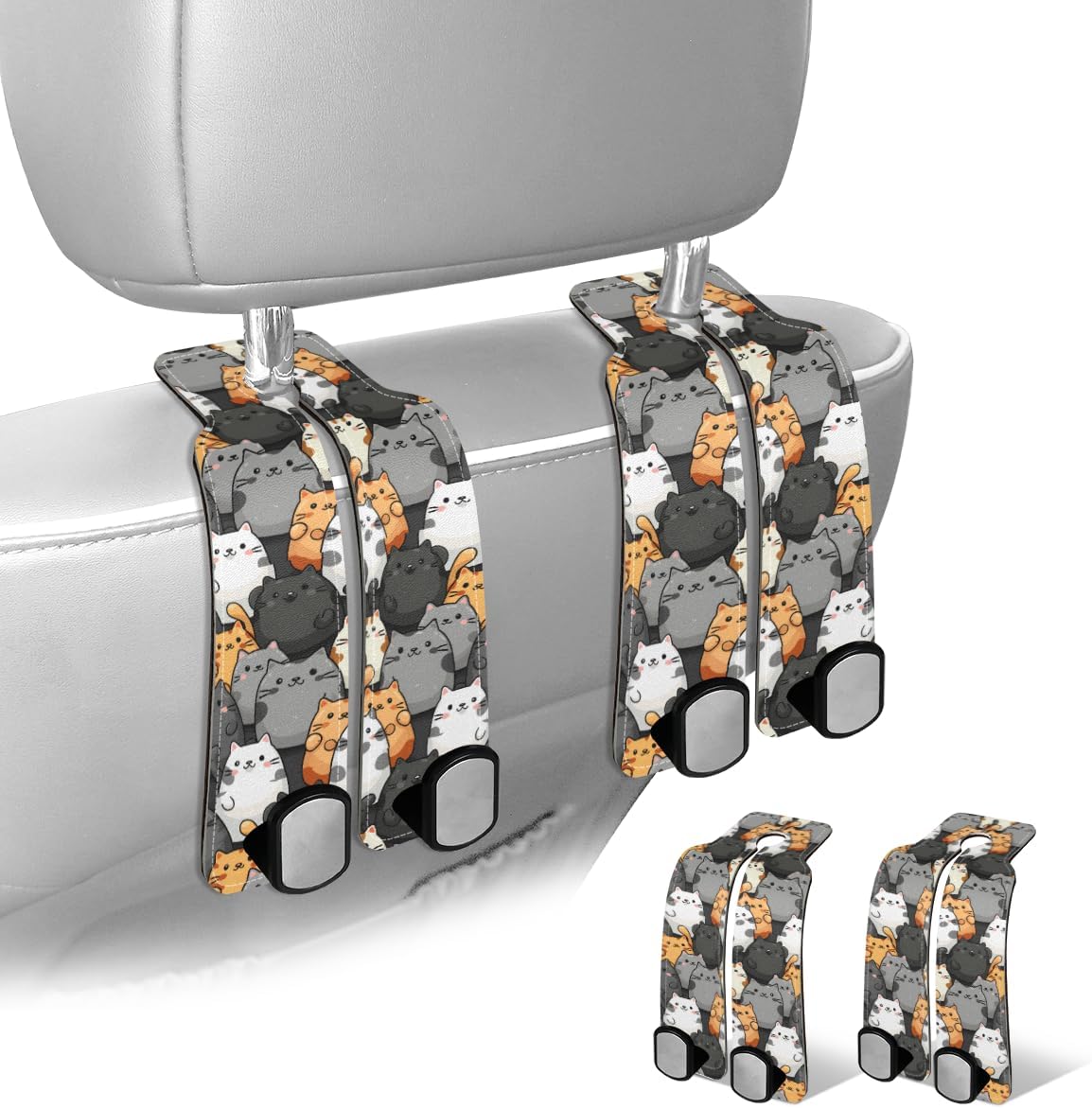 Amazon.com: YLYNIU Headrest Hooks for Car Seat Back Organizers, 2 Packs ...