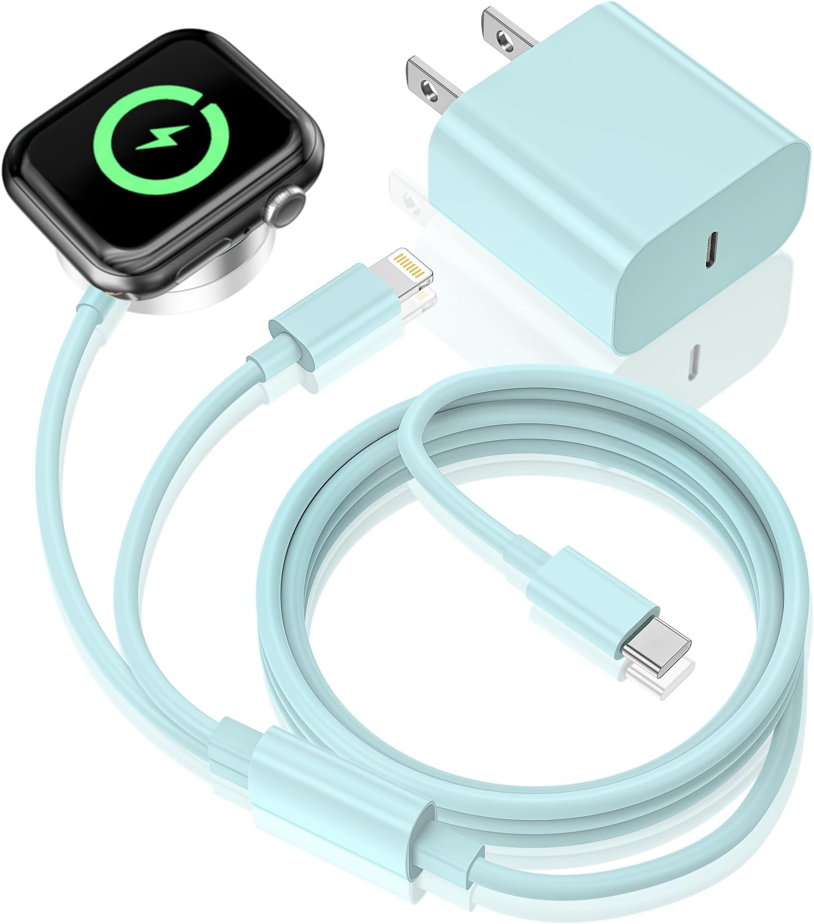 Amazon.com: Apple Watch Charger,Upgraded 2-in-1 USB C Fast iWatch ...