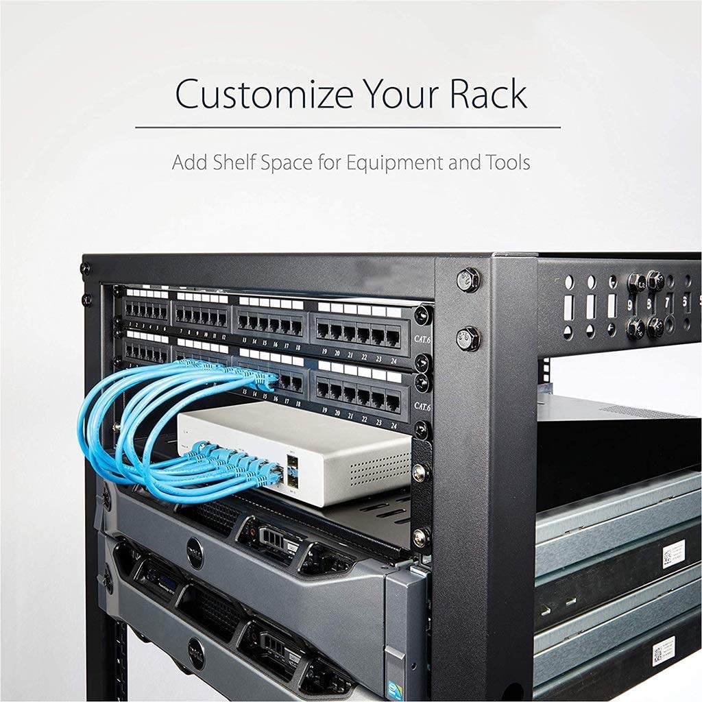 1U Server Rack Shelf, Rack Mount For 19 Inch Cabinets and Racks - Front ...