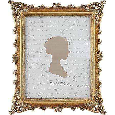 Amazon.de: Vintage-Bilderrahmen, 20,3 x 25,4 cm, luxuriöser antiker Bilderrahmen mit Glasfront ...