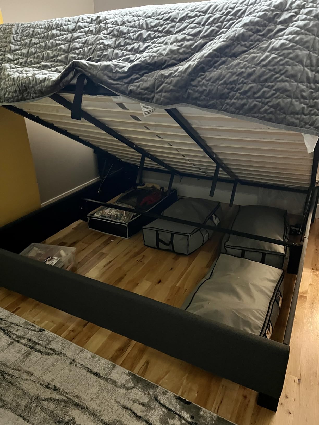 $48/mo - Finance iPormis Full Size Lift Up Storage Bed with Fast ...