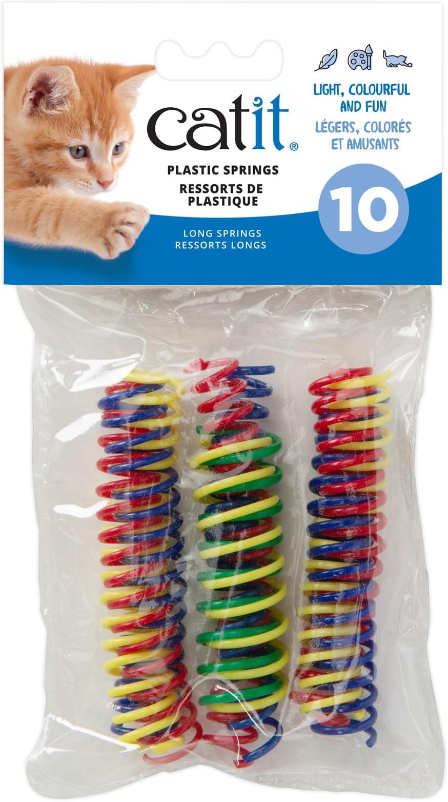 Catit Cat Toys Playground Plastic Springs, Multi Colors, 10 Count (Pack ...