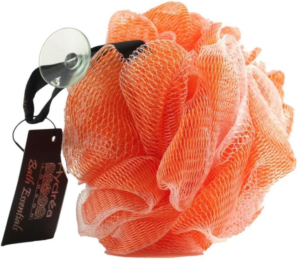 Hydrea London Shower Pouf, Bath Loofah, Mesh Sponge, Exfoliating Bath ...