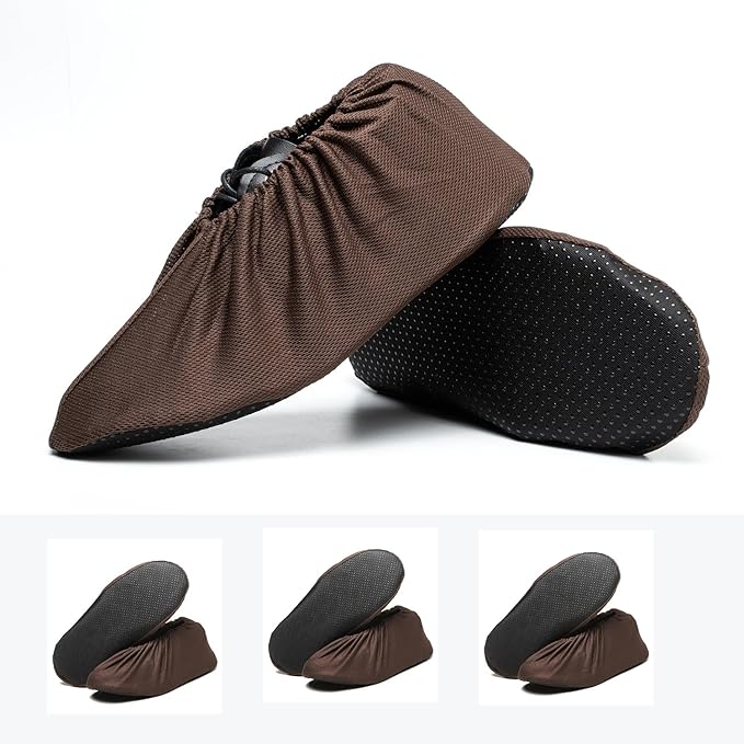 3 Pairs Non Slip Reusable Shoe Covers Breathable Full Sizes Unisex Mesh ...