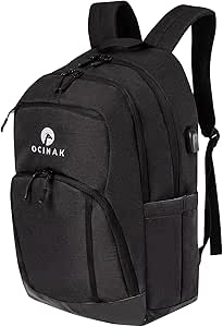 Amazon.com: OCINAK Mochila de viaje para laptop de 17 pulgadas, espaciosa, ligera, duradera ...