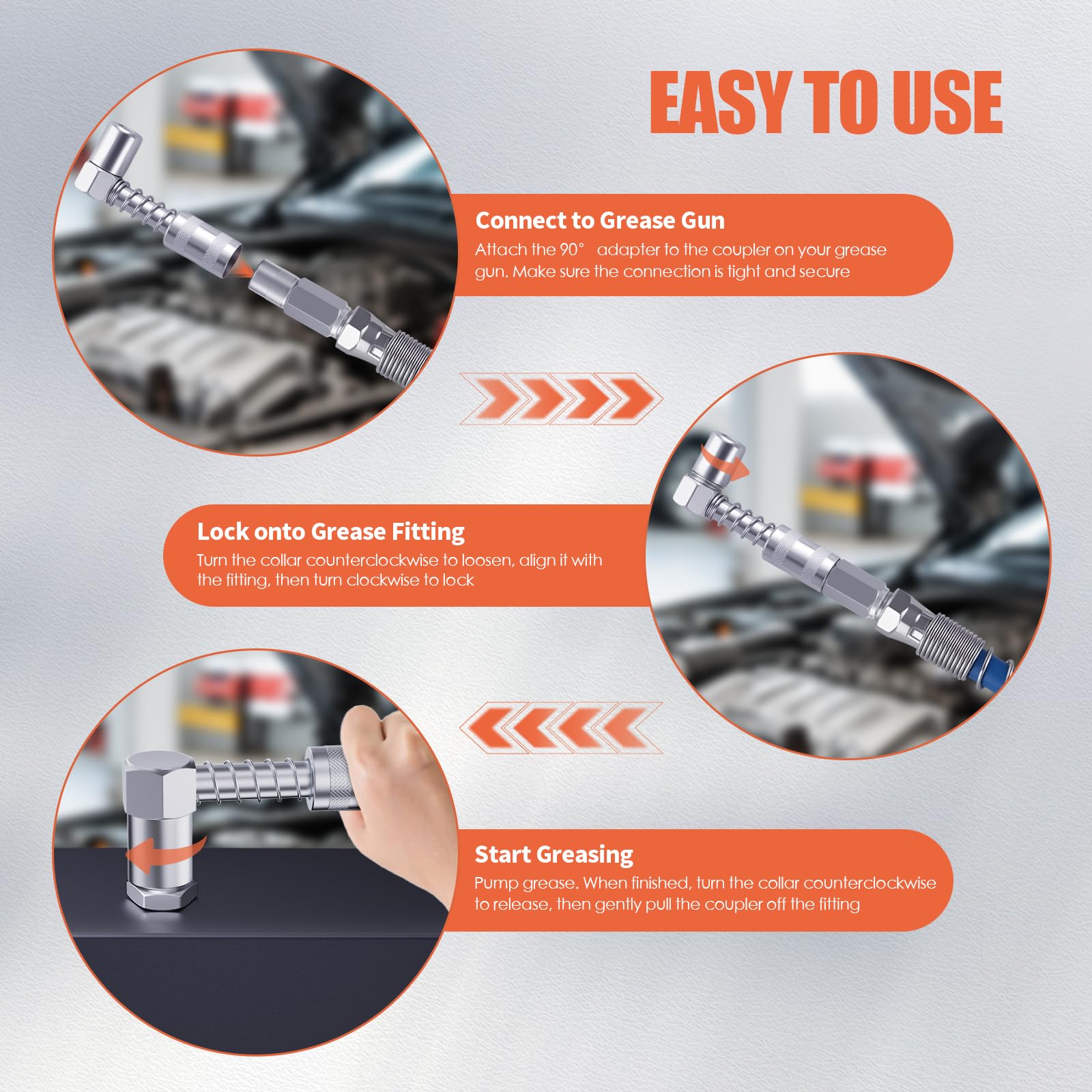 Snapklik.com : TRILINK 90 Degree Grease Gun Coupler Adapter - Right ...