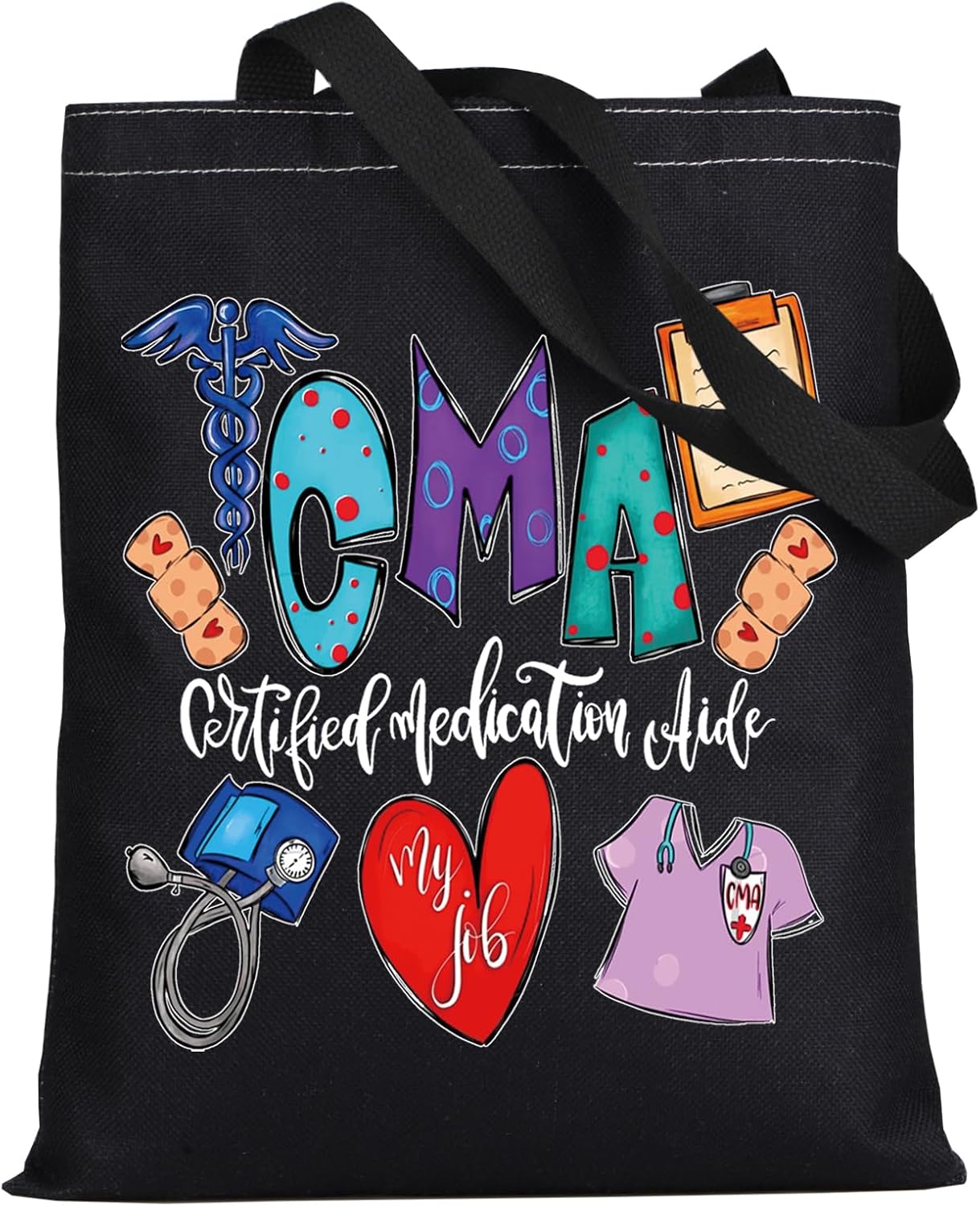 Amazon.com: LEVLO Certified Medical Assistant Tote Bag CMA Gift ...