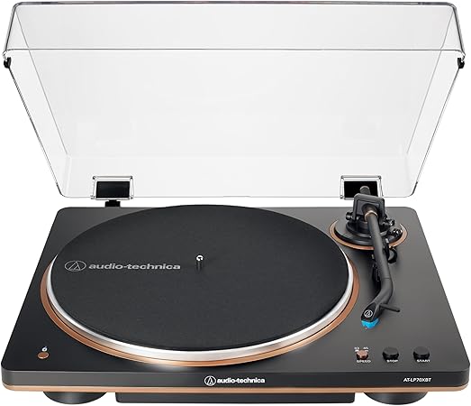 Audio-Technica AT-LP70XBT-BZ Bluetooth Wireless Automatic Turntable ...