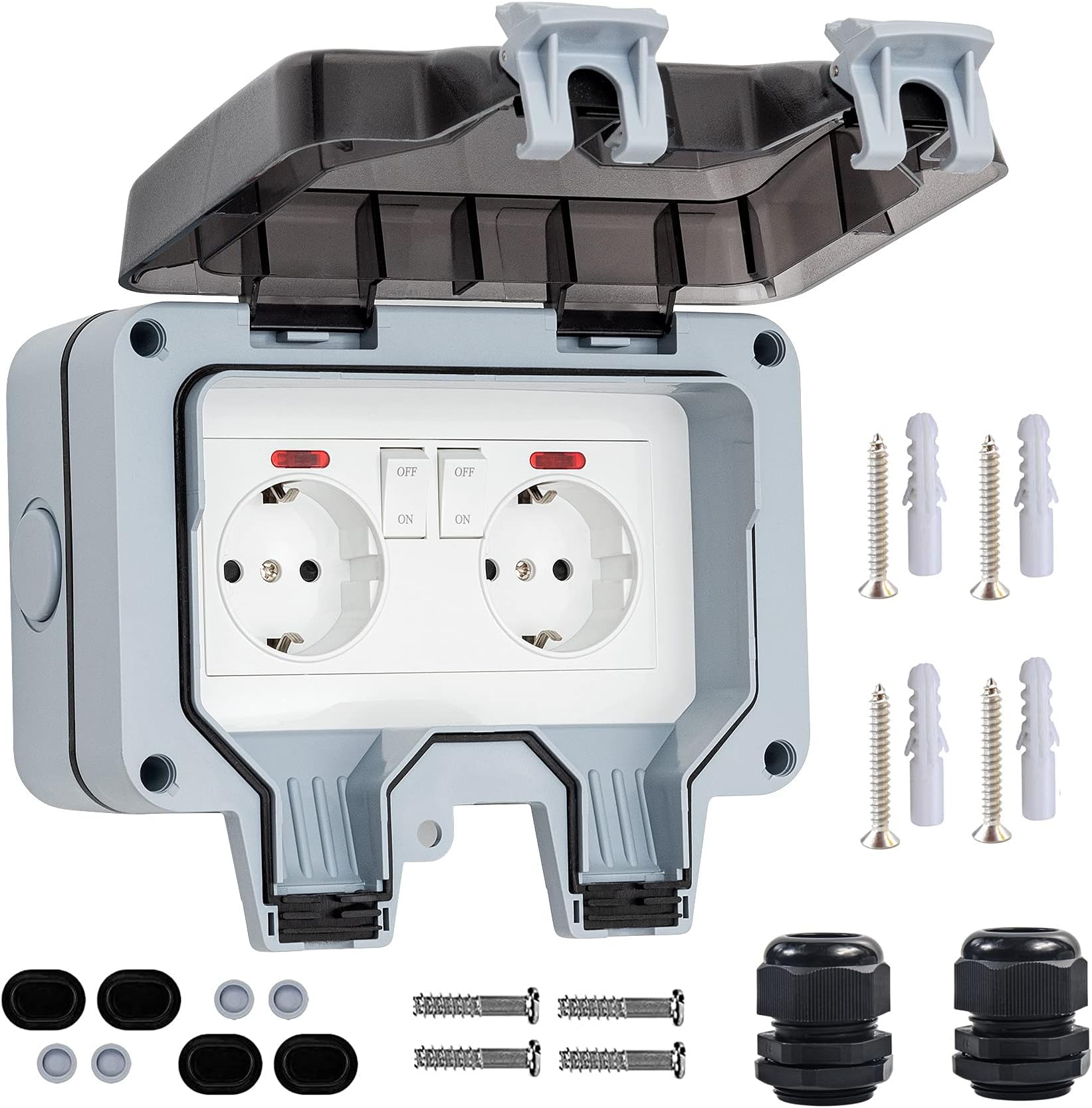 Aussensteckdose Wasserdicht - Outdoor Steckdose Ip66 Gartensteckdose ...