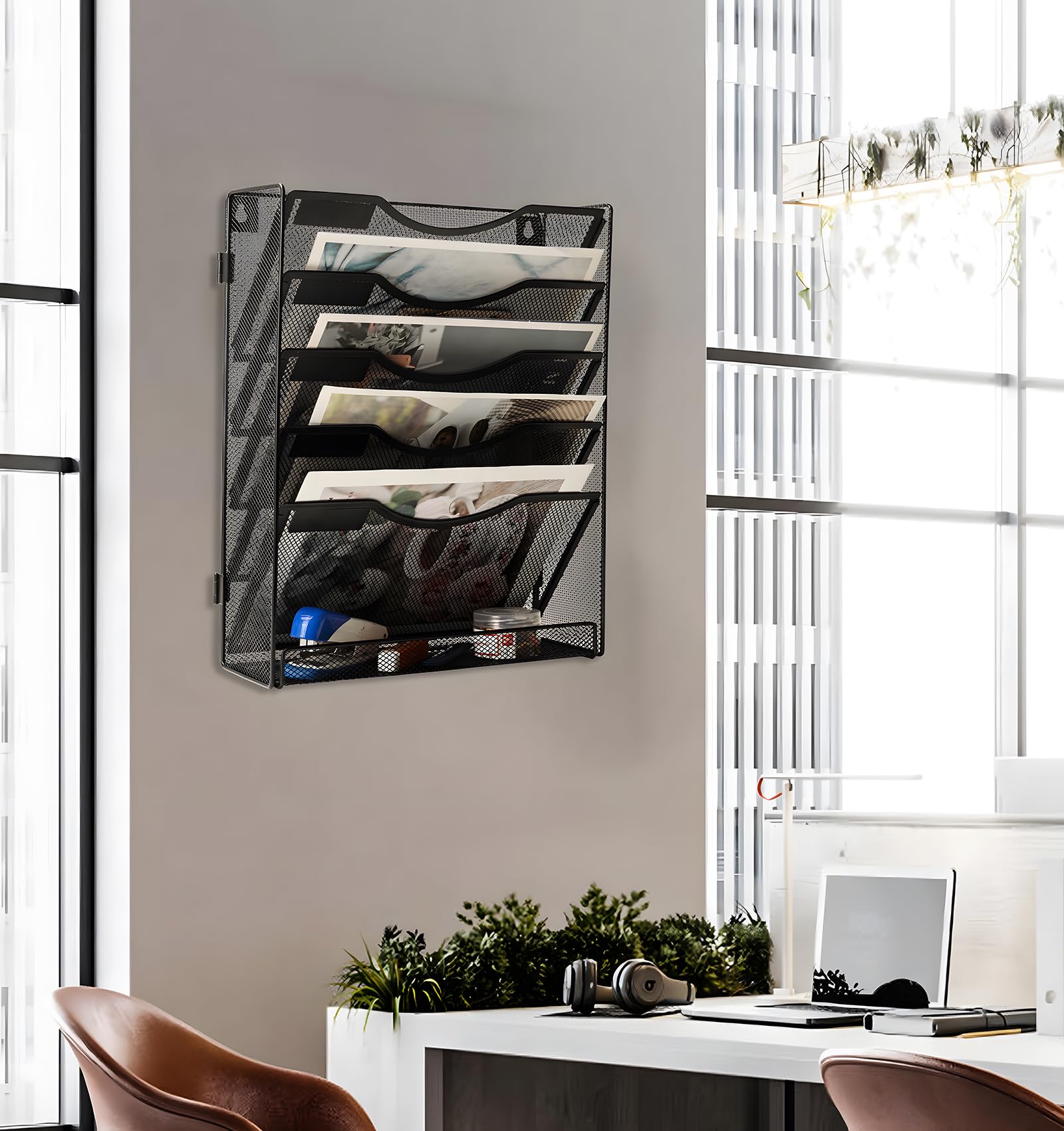 Snapklik.com : EasyPAG 5 Tier Wall File Holder Desk/Wall Mount Hanging ...