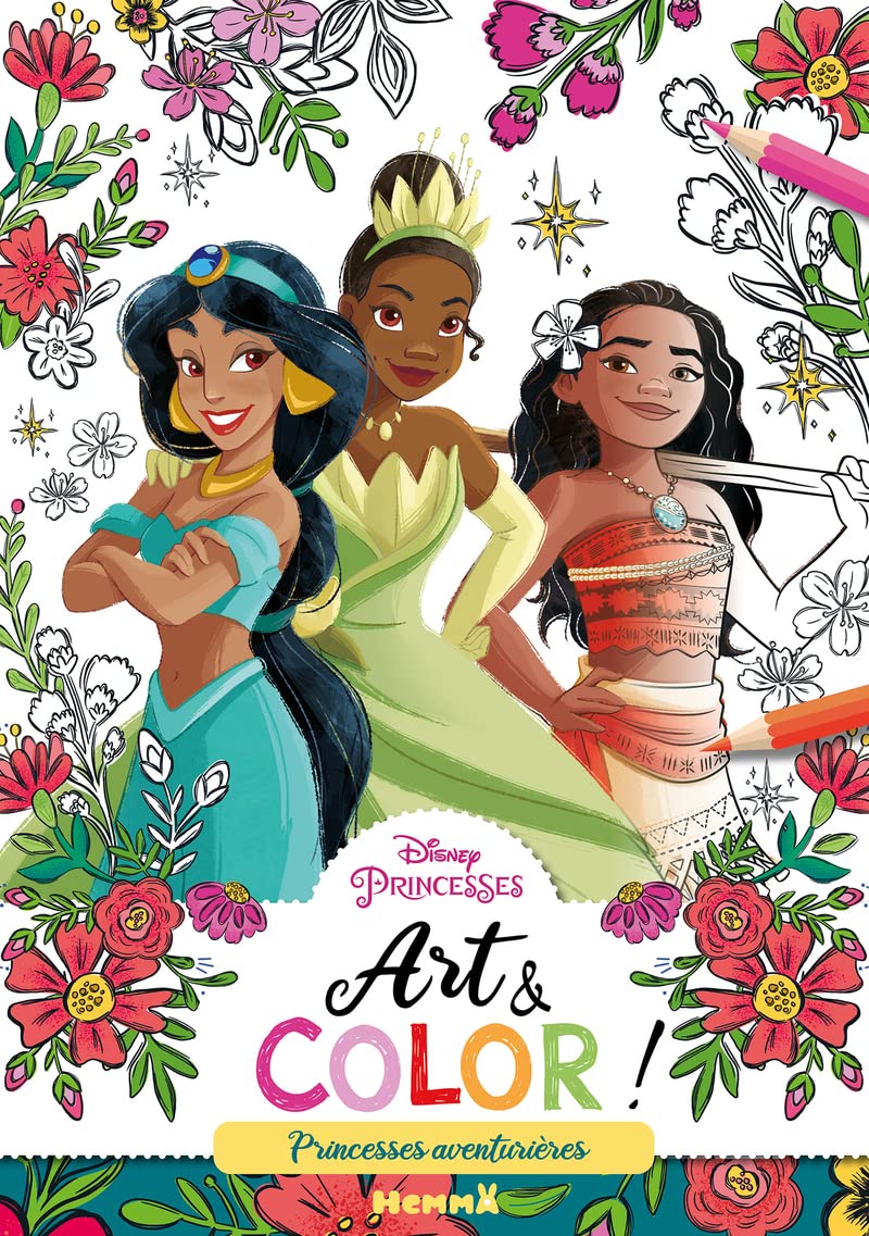 Disney Princesses - Art & Color ! - Princesses aventurières | Amazon.com.br