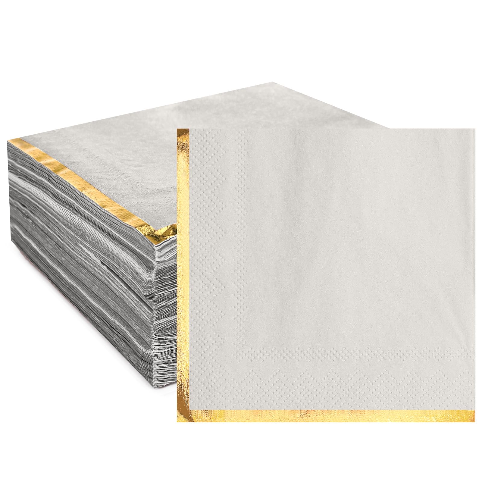 Amazon.com: Fulmoon 200 Pcs Paper Napkins with Gold Foil Edge 2 Ply ...
