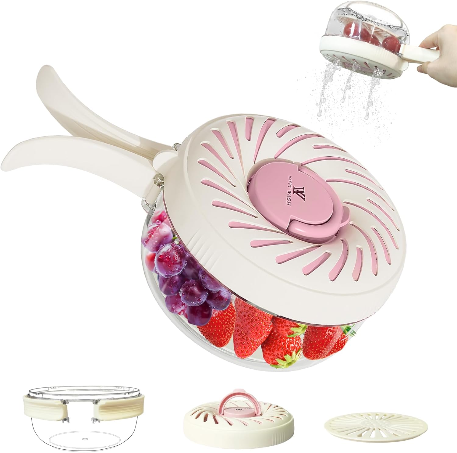 Amazon.com: Jekyeroyme Fruit Washing Bowl with Strainer, Strainer ...