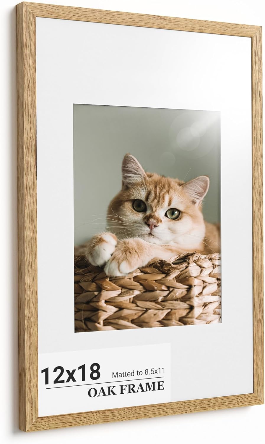Amazon.com - Heimlove 12x18 Picture Frame,Premium Solid Oak Wood Frames ...