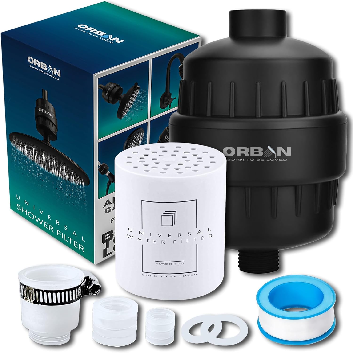 ORBON Shower Water Filter | Shower filter | Hard Water Filter ...