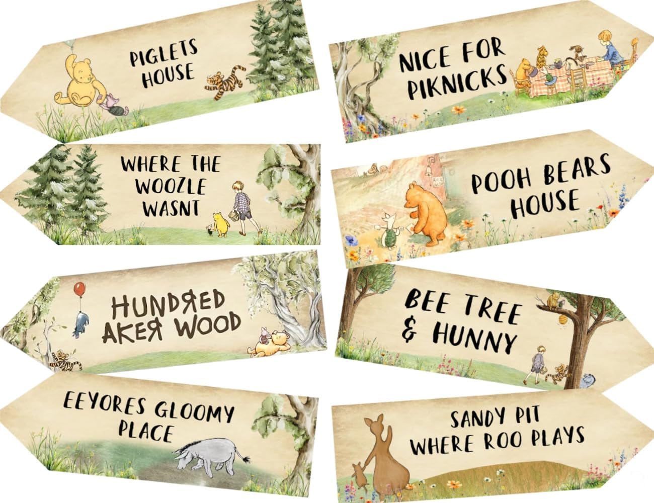 pooh arrow sign : Amazon.co.uk: Garden