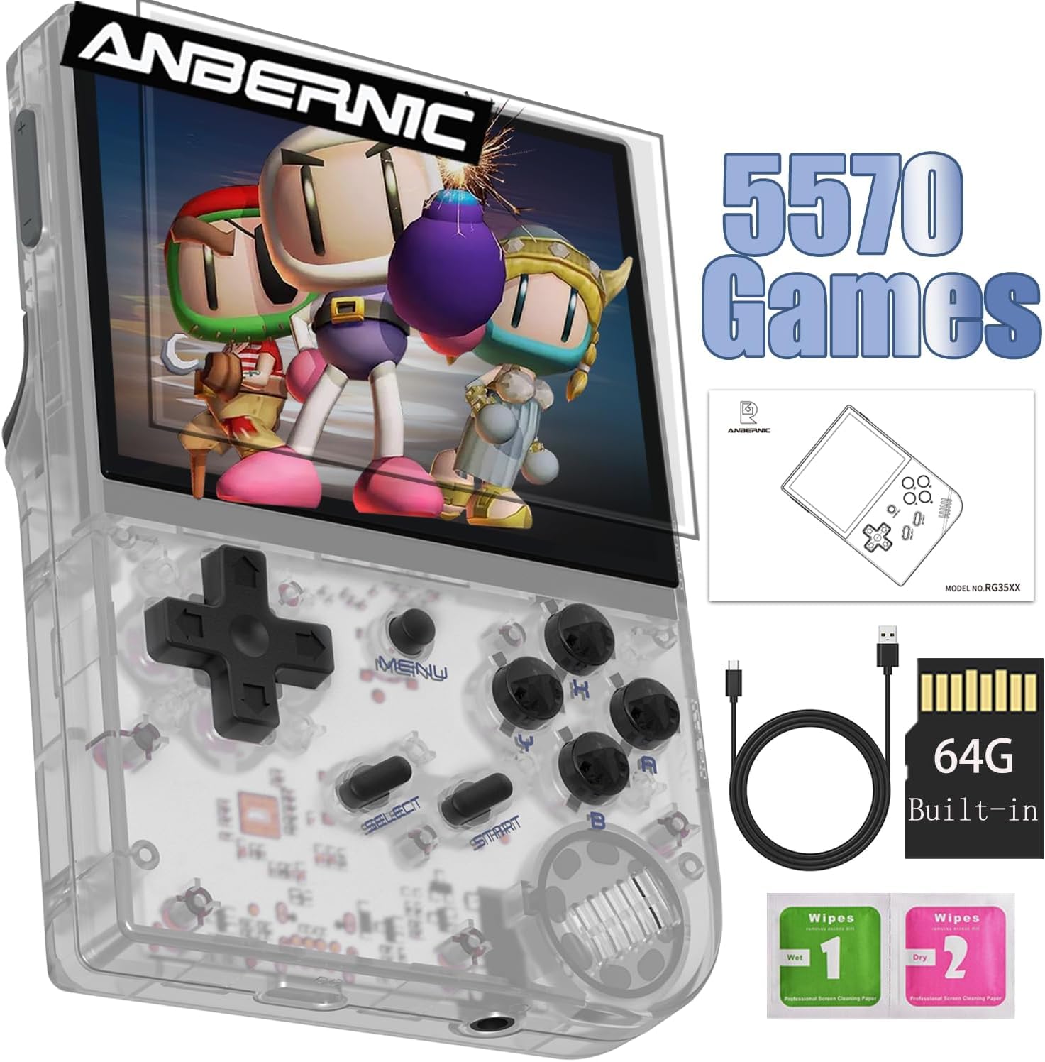 Amazon.com: BITTBOY RG35XX V2 Linux Handheld Gaming 3.5" IPS Screen for ...