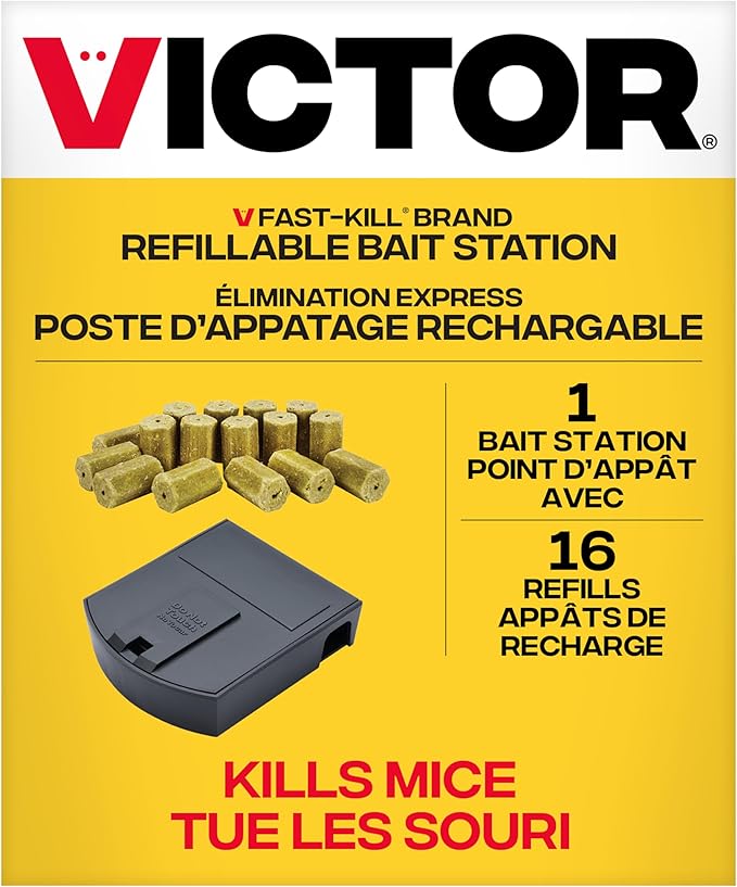 Victor Fast-Kill Refillable Mouse Poison Bait Station - Mouse Poisoning ...