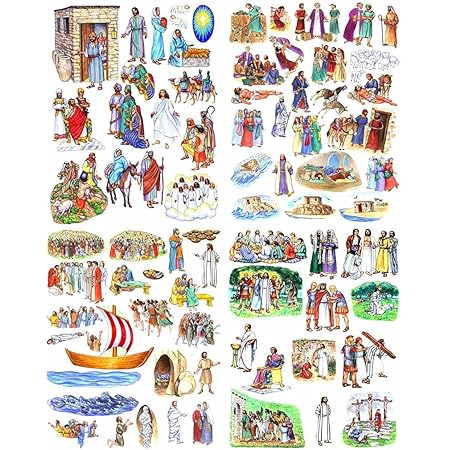 Amazon.com: Jesus Feeds The 5000 Bible Felt Board Story for Flannel ...