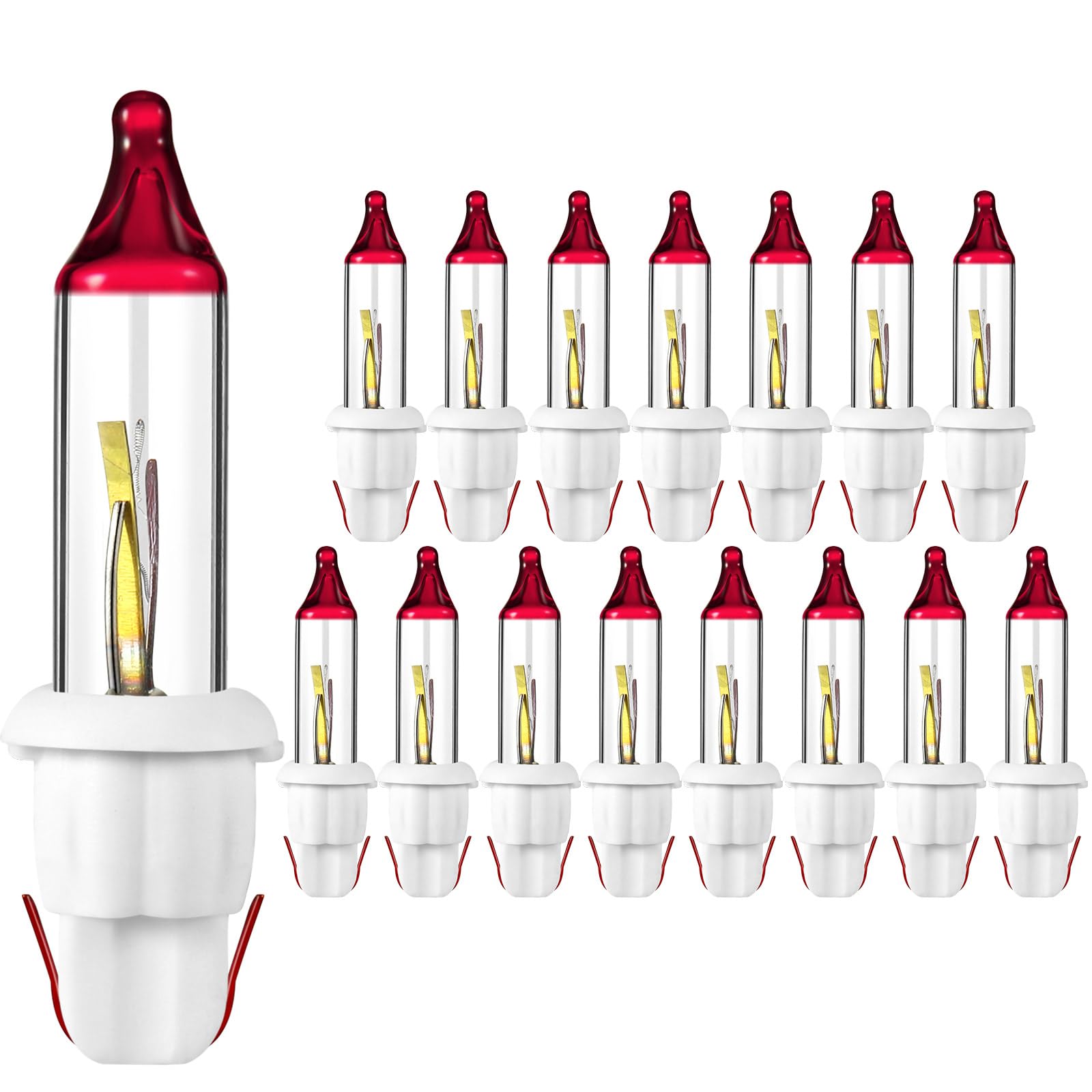 Amazon.com: Ganeen 16 Pcs Christmas Replacement Mini Light Bulbs 3.5V ...