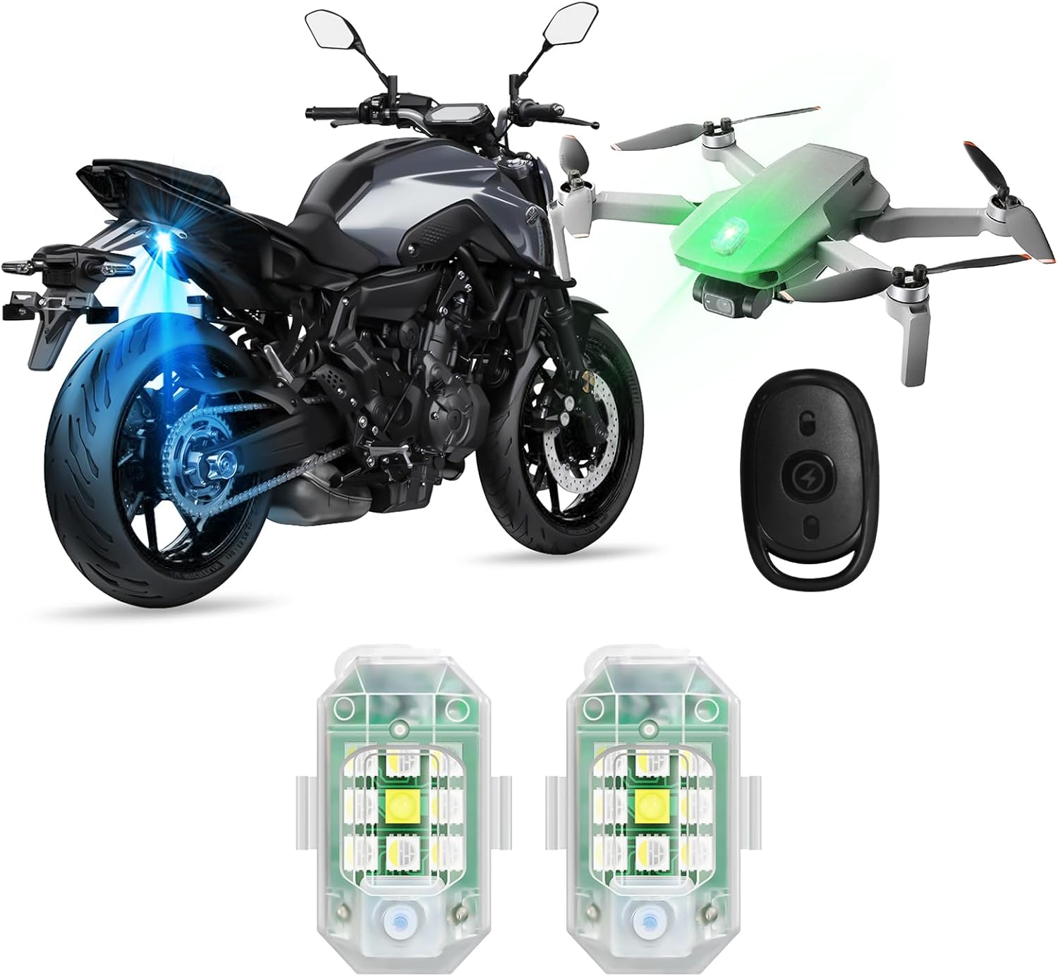 Amazon.com: FICOLPO 2 Pcs Drone Strobe Lights, Led Anti-Collision ...
