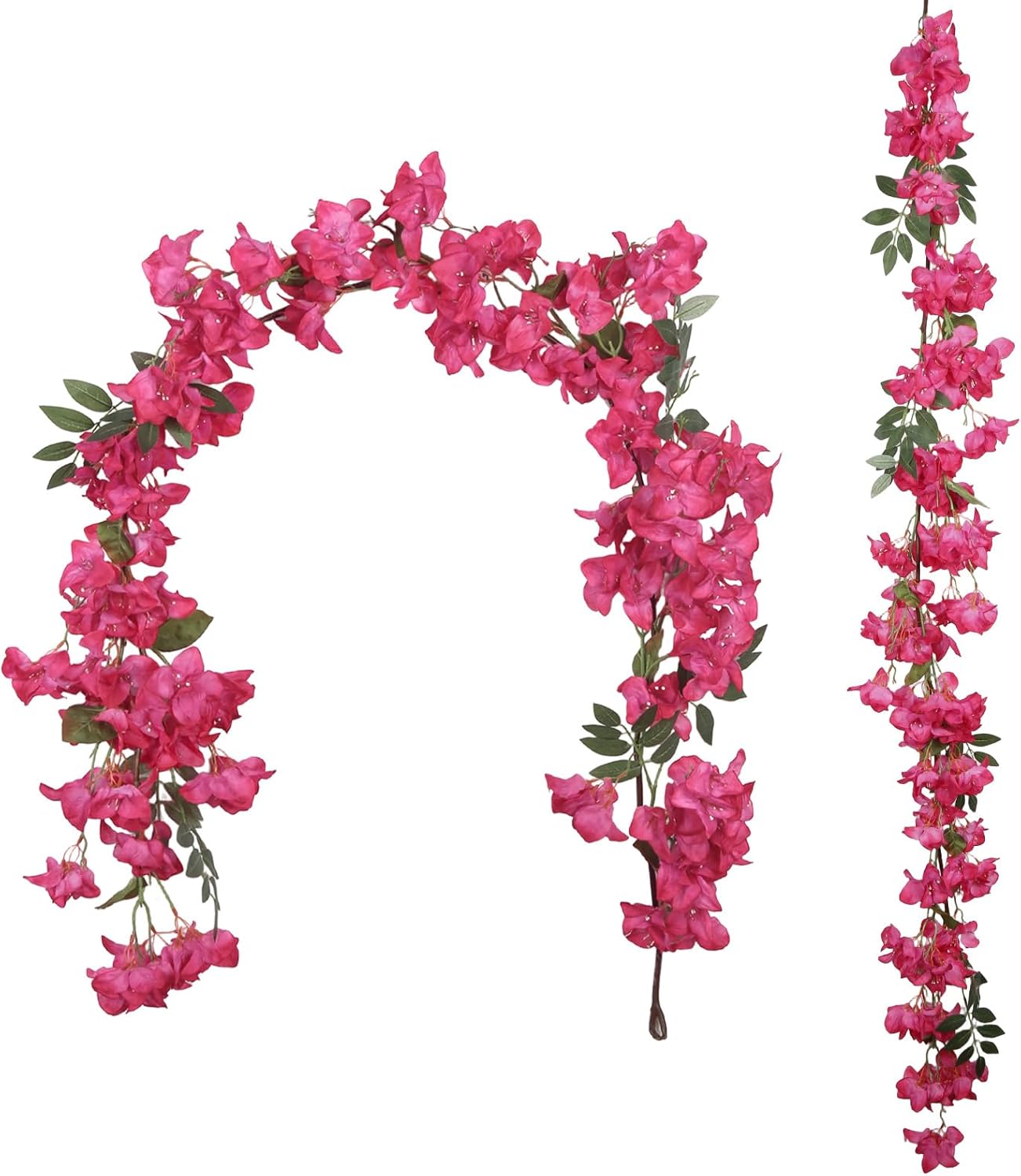 Amazon.com: ICBOX Fuchsia Bougainvillela Artificial Flower Garland 5 ...