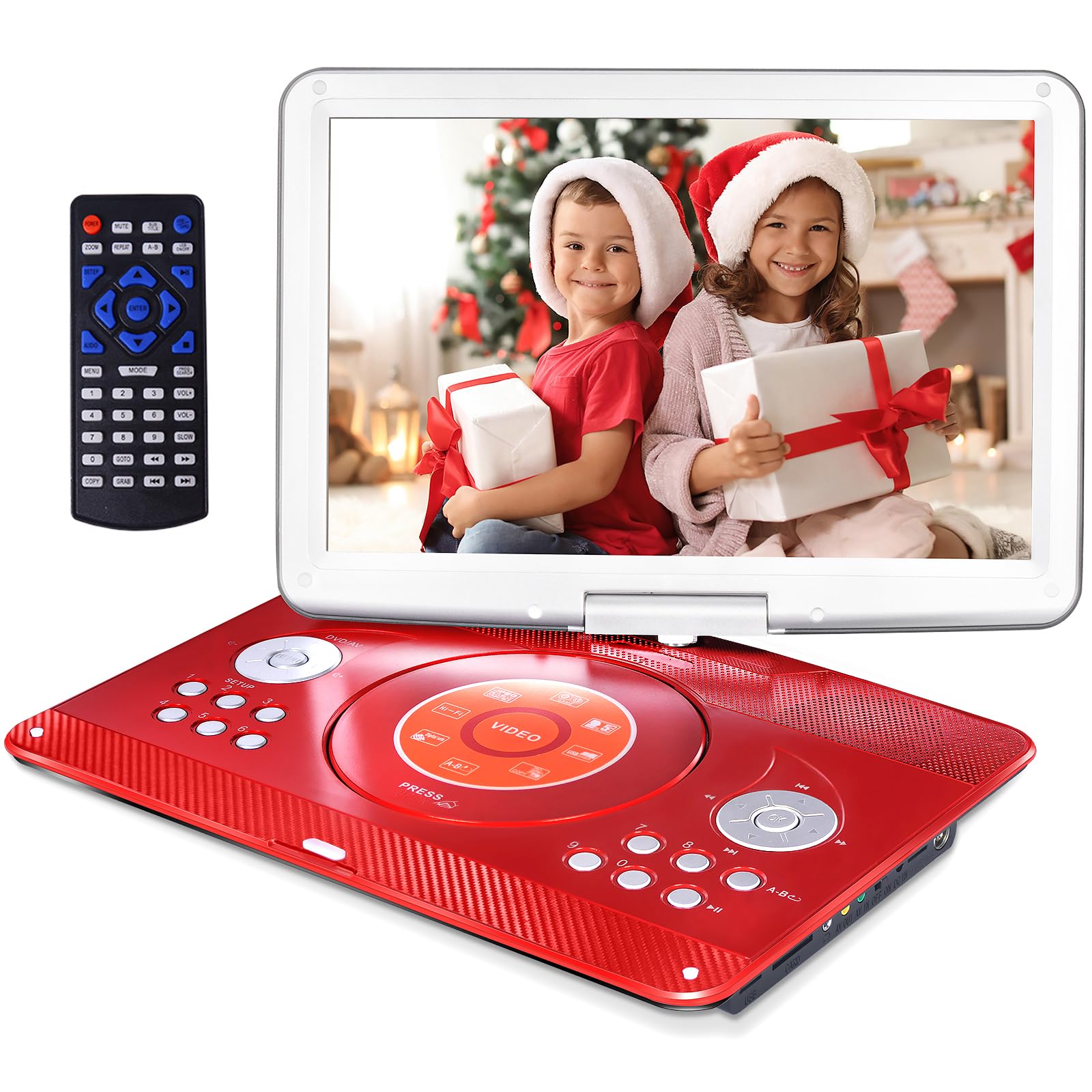 Amazon.com: 16.9" Portable DVD Player with 6 Hrs 5000mAH Rechargeable ...