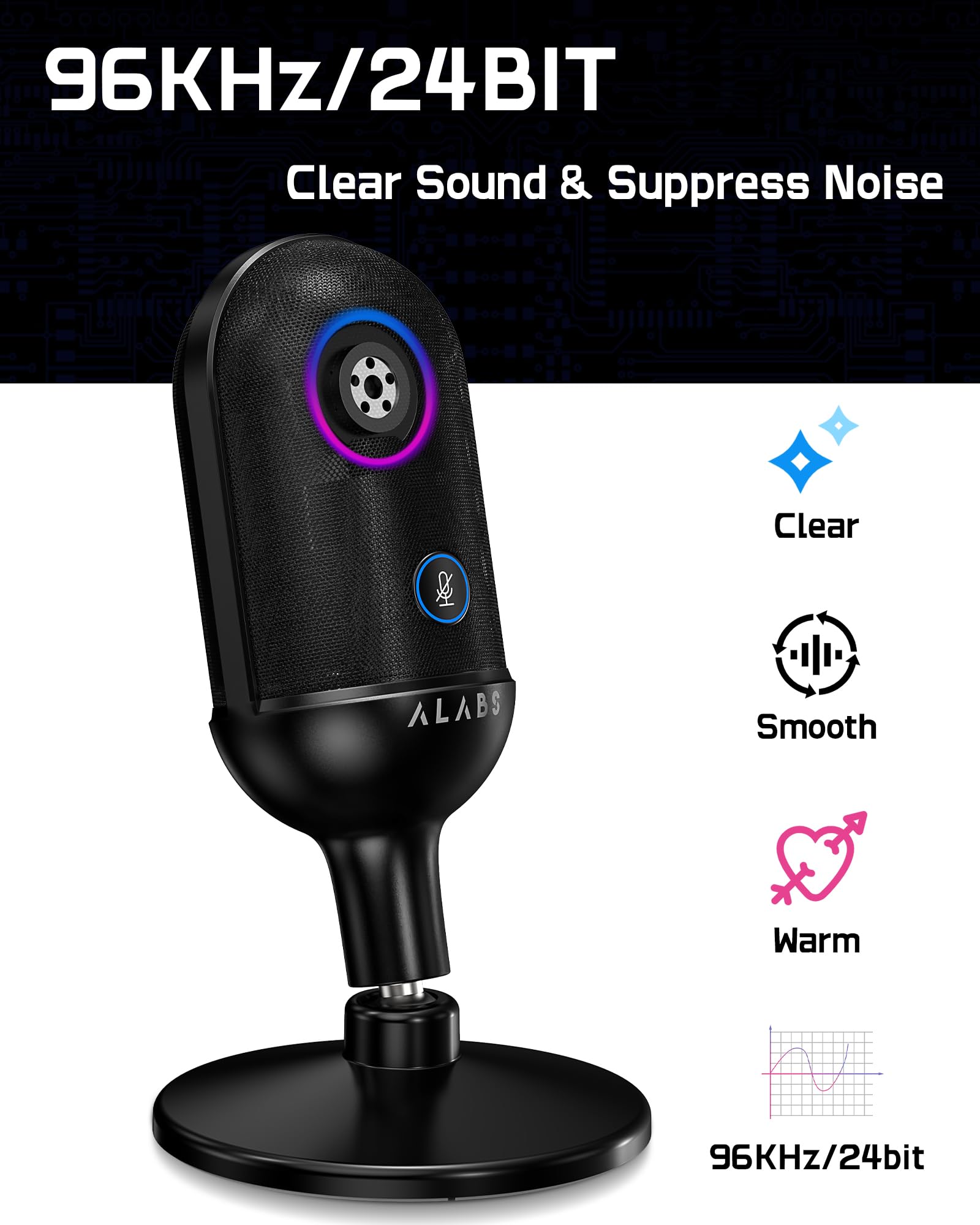 Snapklik.com : ALABS USB Microphone,Condenser Podcast Microphone For ...