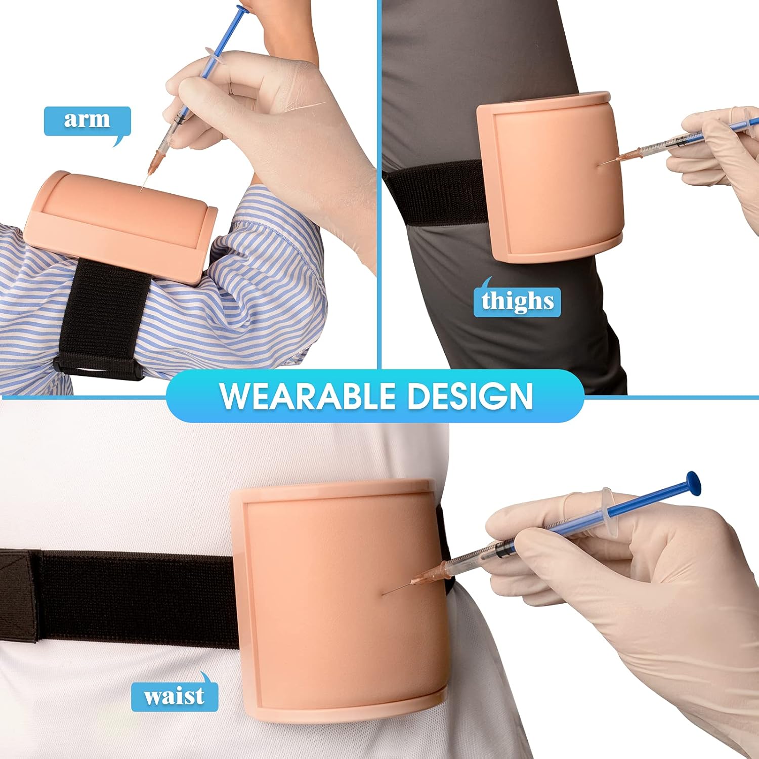 Intramuscular Injection Training Pad Model with 3 Skin Layers Injection ...