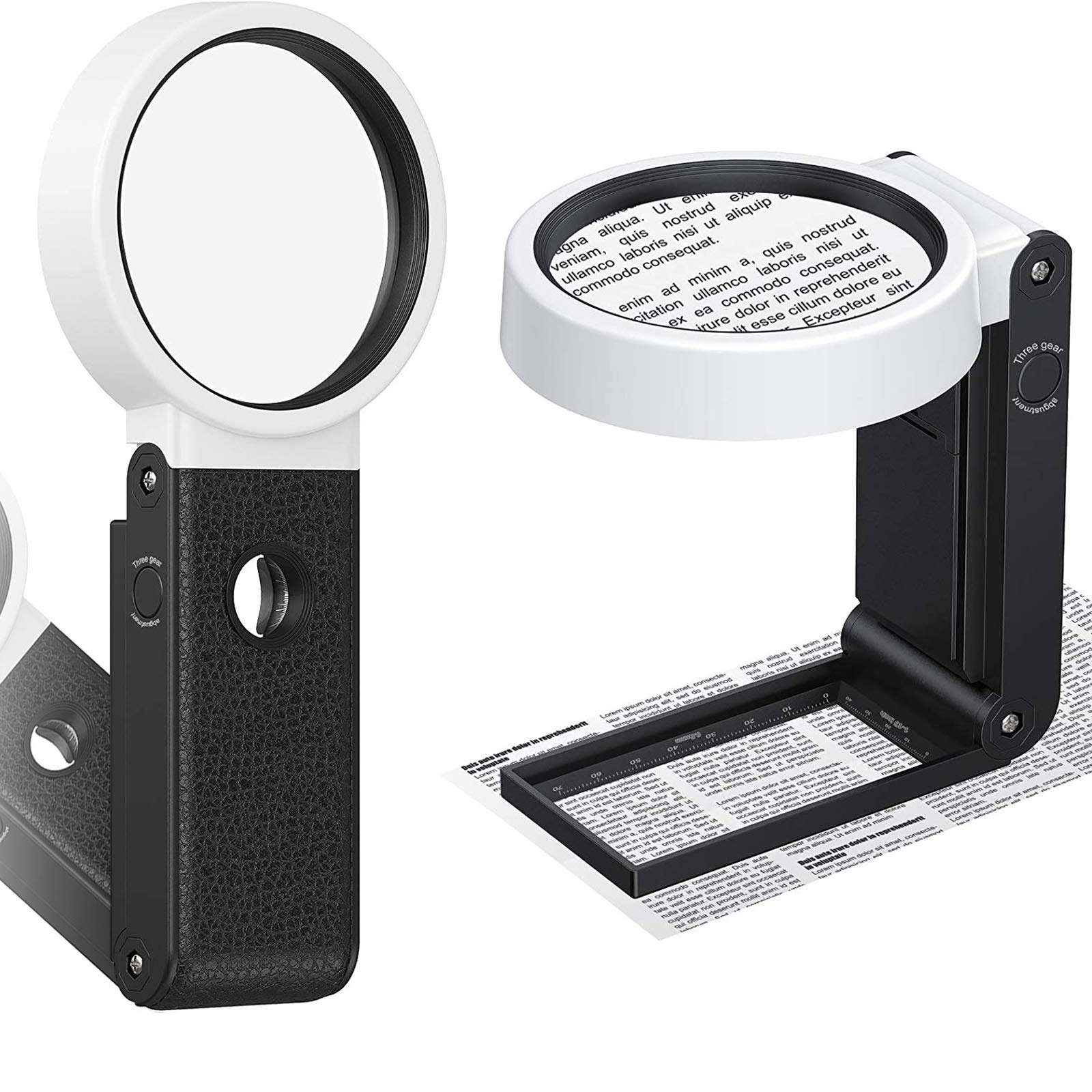 Amazon.com: Magnifying Glass with Light 10X Handheld Large Illuminated ...